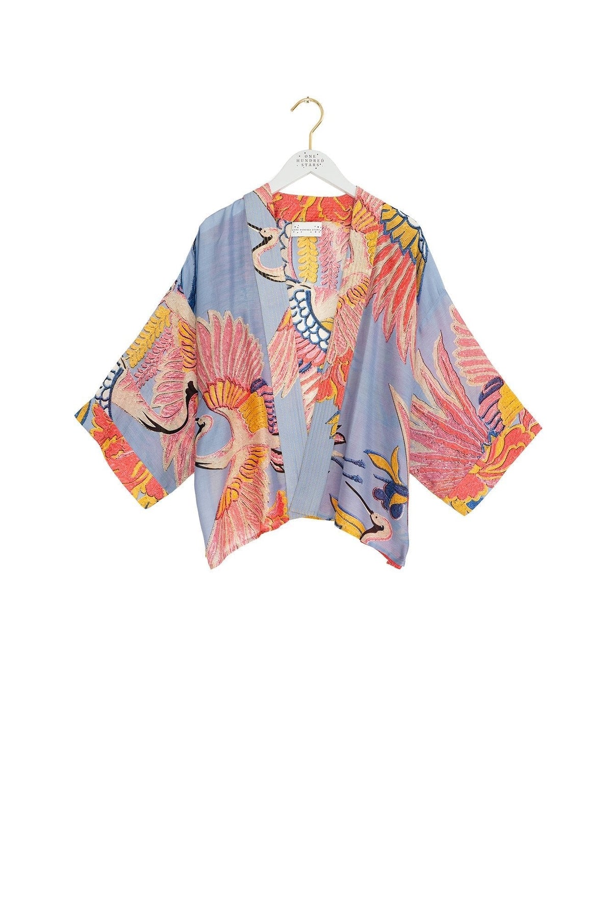 Crane Periwinkle Kimono – One Hundred Stars USA