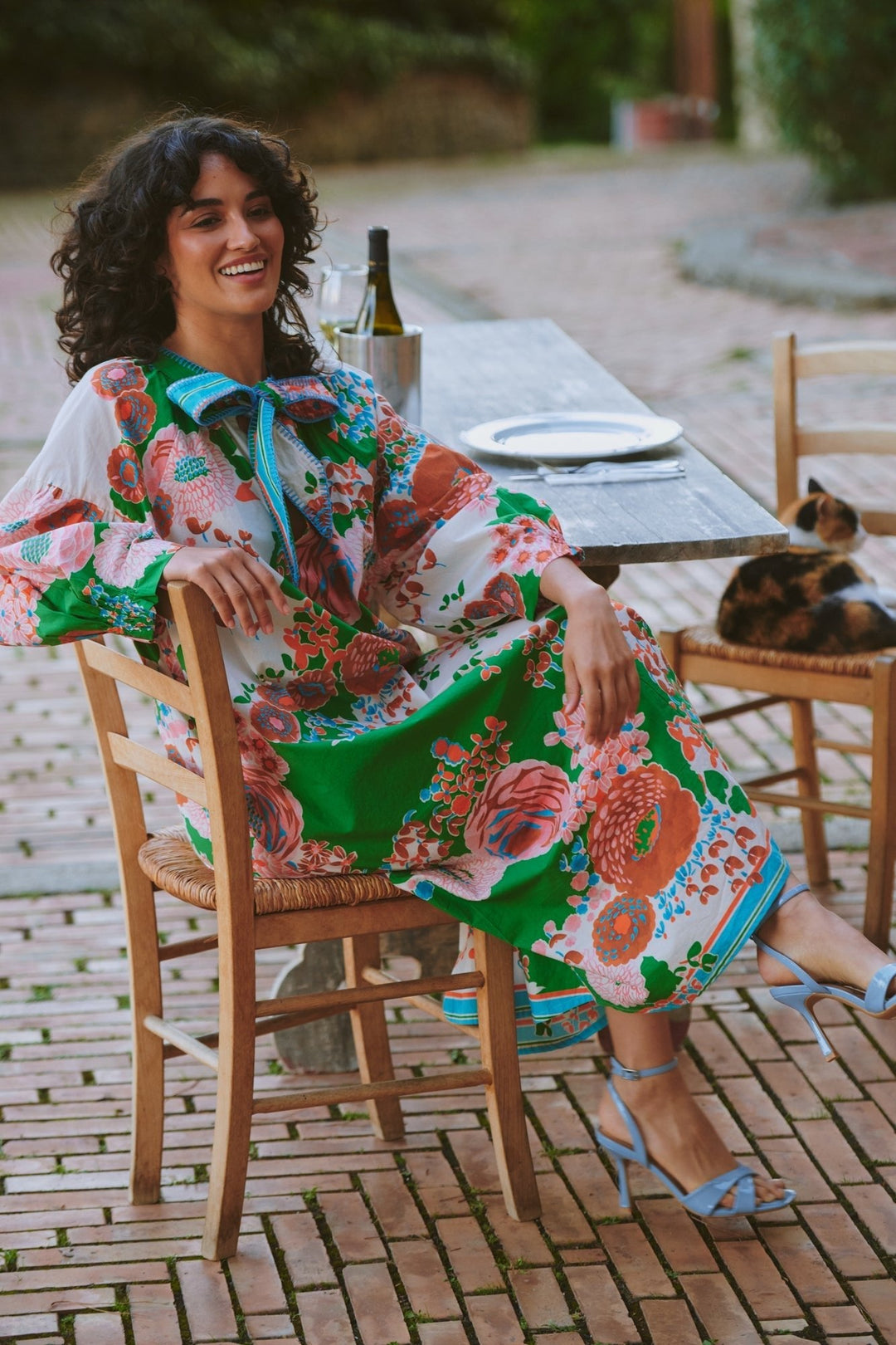 Kitsch Bouquet Green Tie Dress – One Hundred Stars USA